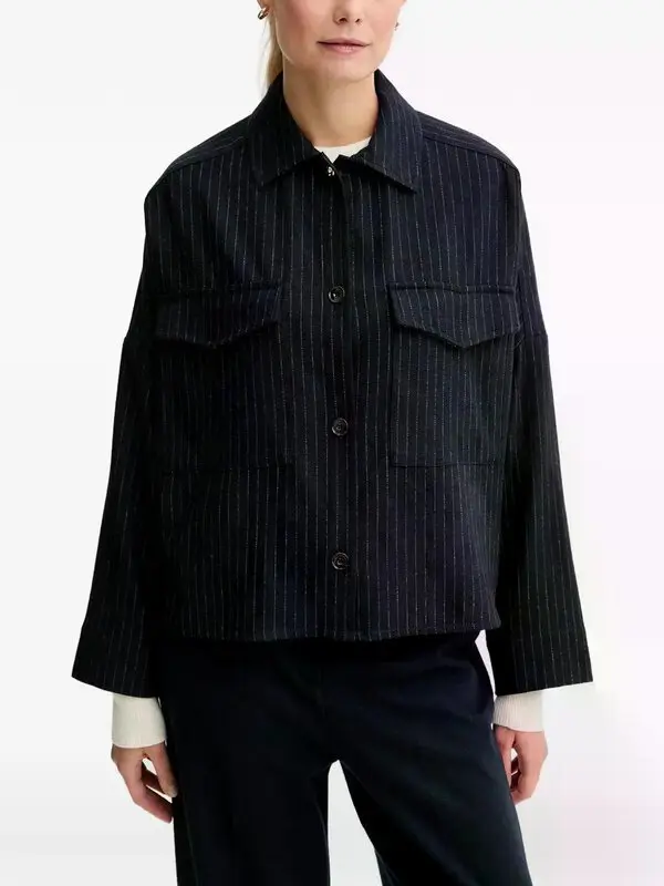 SESSUN Pinstripe Shirt Jacket