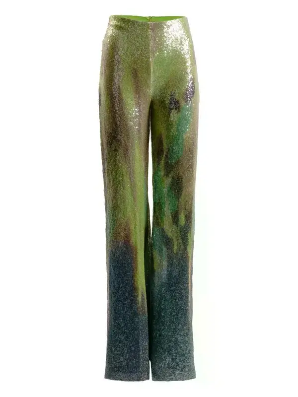 Silvia Tcherassi Dalal Sequin Trousers - Green
