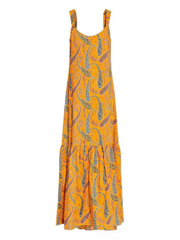 Etro Paisley-pattern Ruffled Maxi Dress