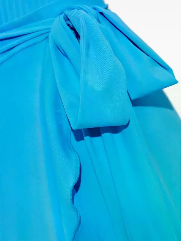 Melissa Odabash Ruffled-trim Tie-fastening Midi Skirt - Blue