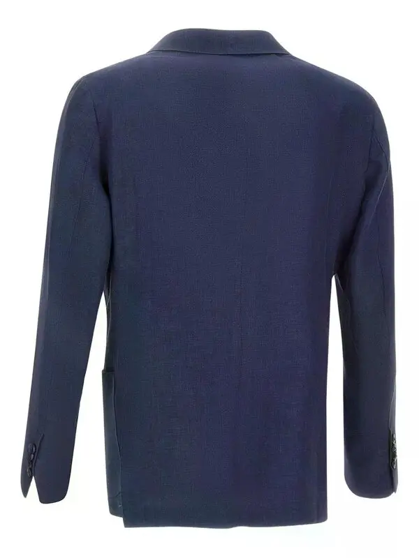 BARBA NAPOLI Lello Button-fastening Blazer - Blue
