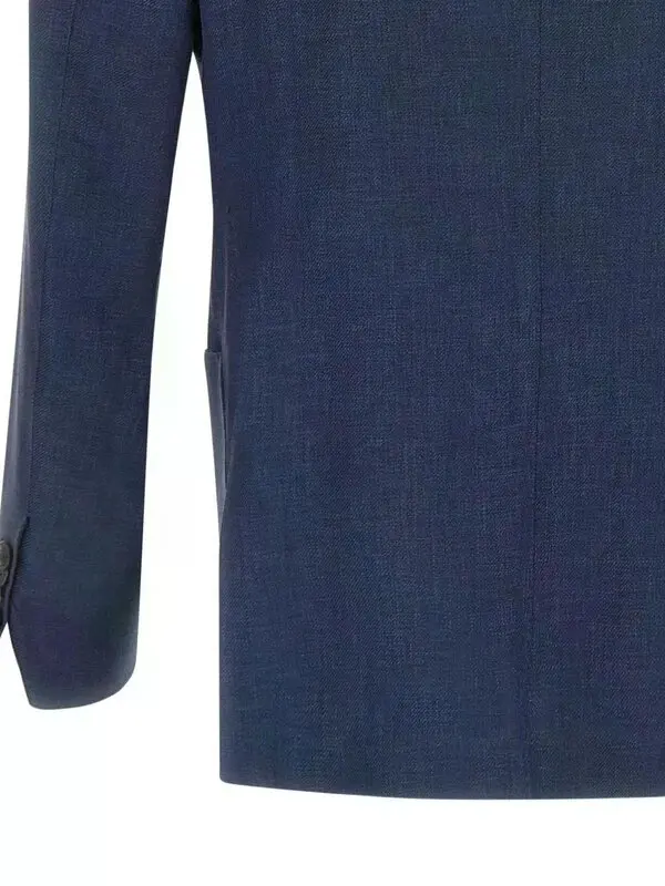 BARBA NAPOLI Lello Button-fastening Blazer - Blue