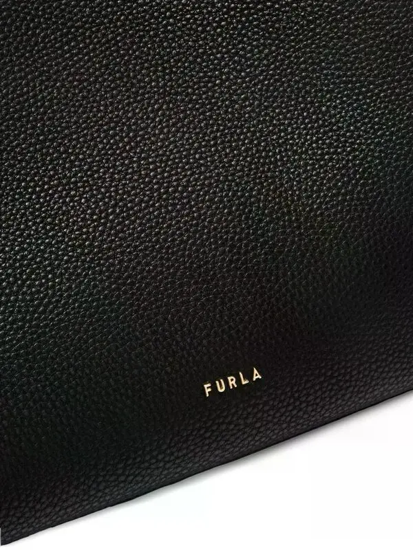 Furla Ava Large Leather Tote Bag - Black