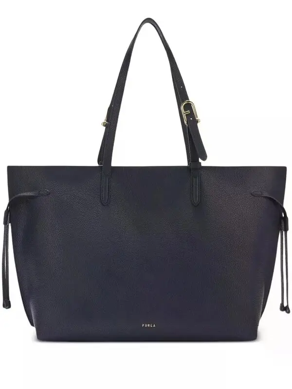 Furla Large Leather Ava Tote Bag - Blue