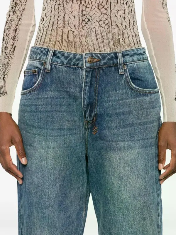 Ksubi Playback Cuffed Wide-leg Jeans