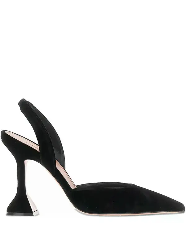 Amina Muaddi 95mm Holli Slingback Pumps