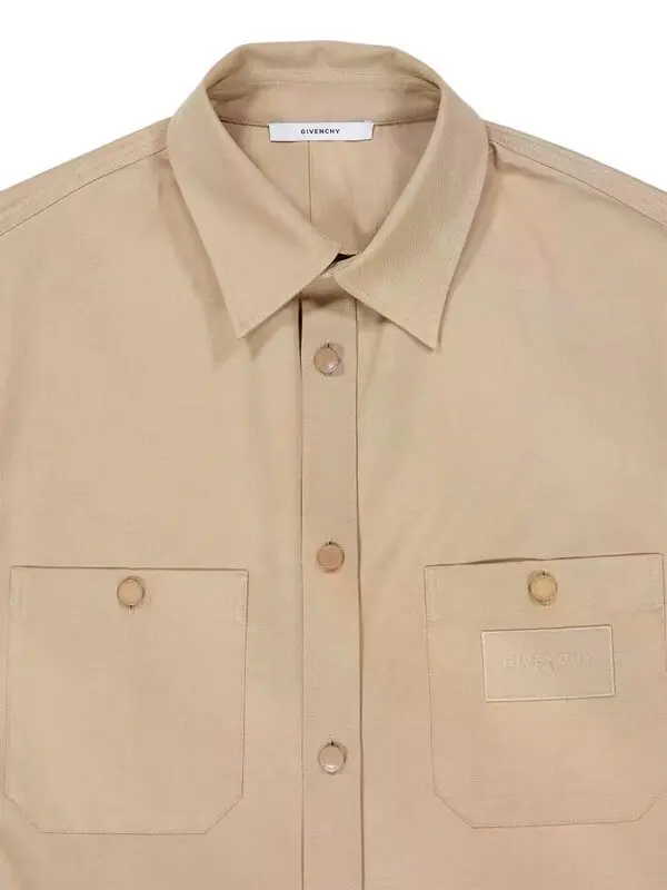 Givenchy Short-sleeve Cotton Shirt - Neutrals
