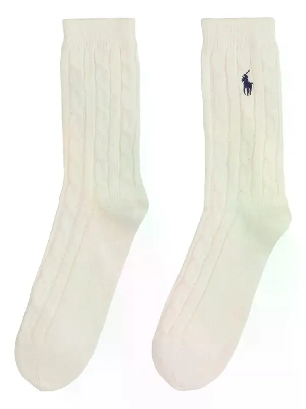 Polo Ralph Lauren Cable-knit Cotton Socks