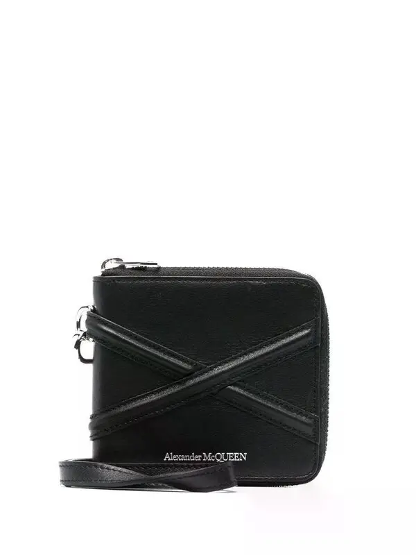 Alexander McQueen Engraved-logo Bi-fold Wallet - Black