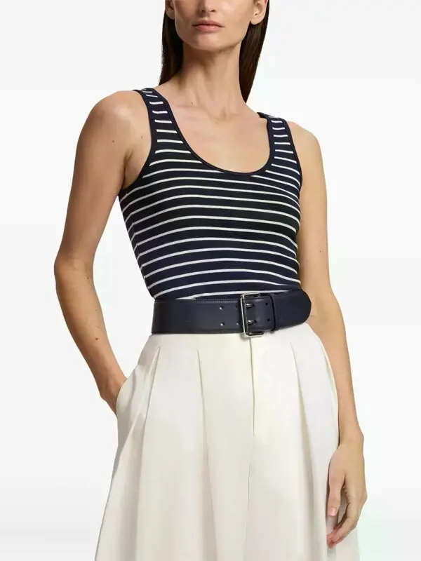 Ralph Lauren Striped Rib-knit Tank Top