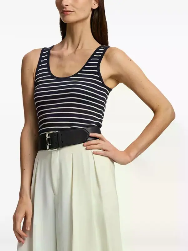 Ralph Lauren Striped Rib-knit Tank Top