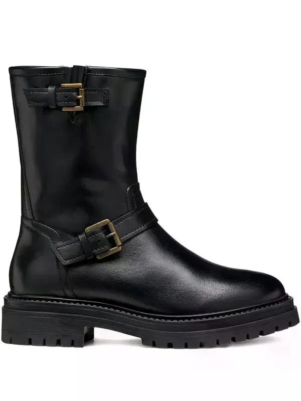 Geox 45mm Iridea Buckled Biker Boots