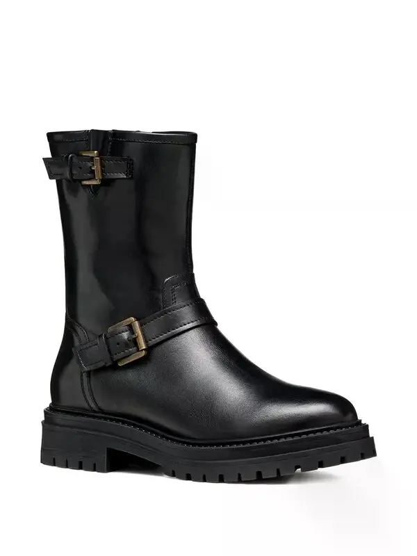 Geox 45mm Iridea Buckled Biker Boots