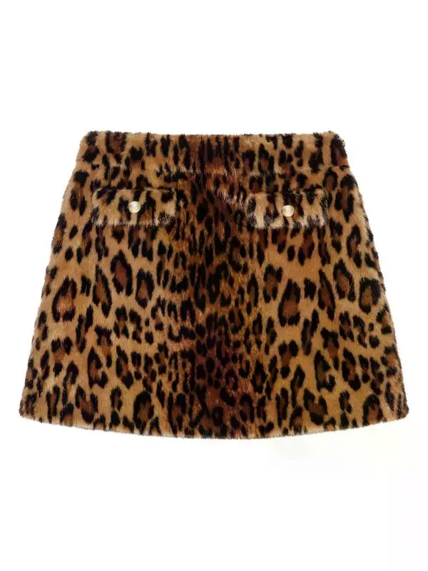 Maje Leopard-print Mini Skirt