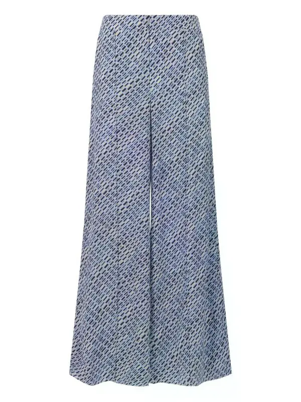 Marni Printed Silk Crêpe De Chine Wide-leg Trousers