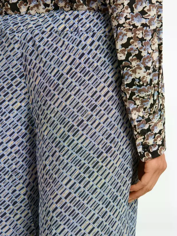 Marni Printed Silk Crêpe De Chine Wide-leg Trousers