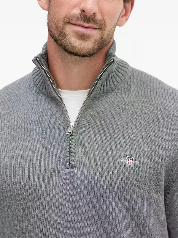 Gant Cotton Piqué Half-zip Sweater