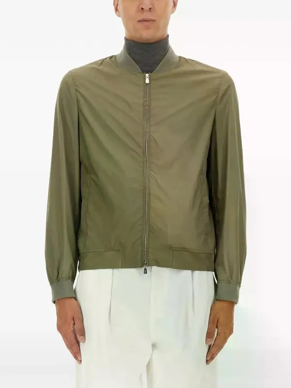 Brunello Cucinelli Zip-up Bomber Jacket - Green