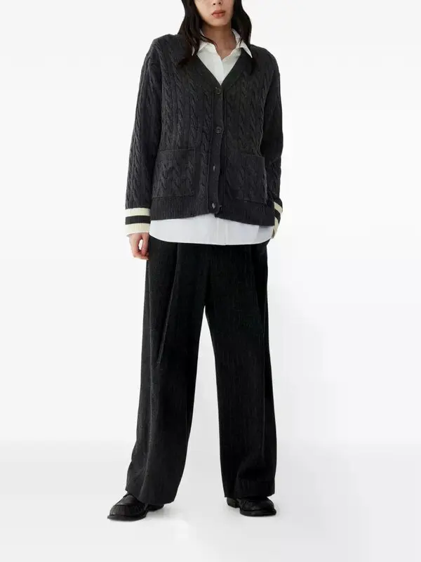 STUDIO TOMBOY Striped Trousers - Grey