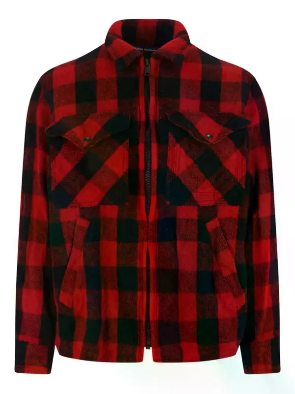 Junya Watanabe Checked-pattern Zip-up Shirt Jacket