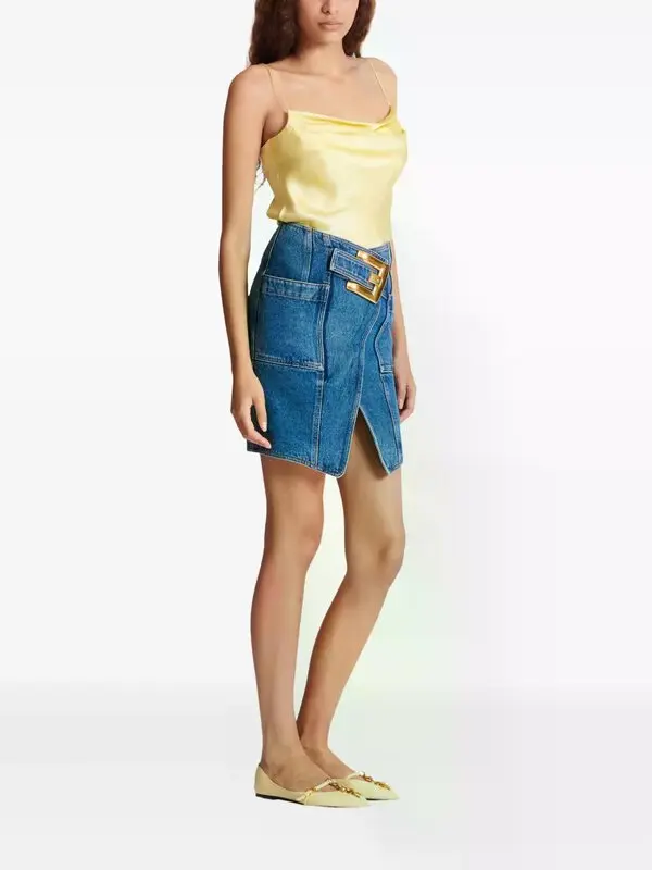 Balmain Belted Mini Skirt With Pockets