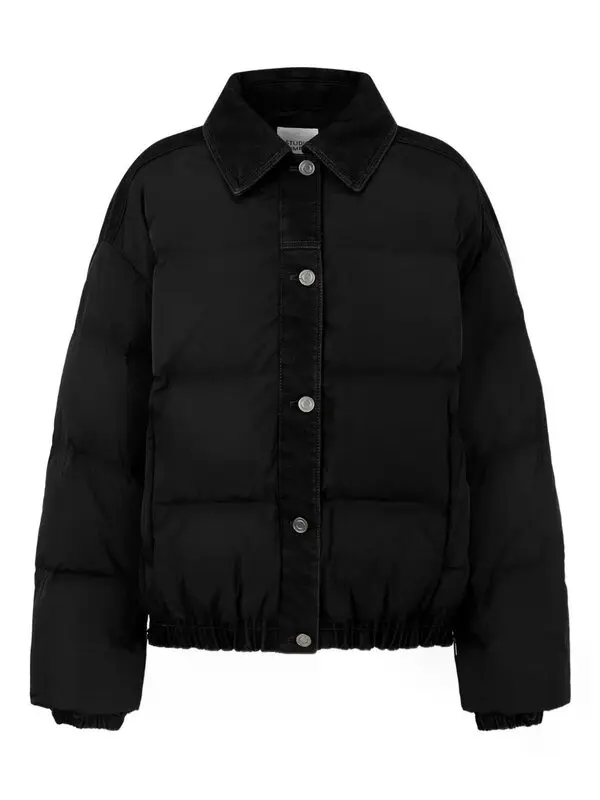 STUDIO TOMBOY Denim-trim Puffer Jacket - Black