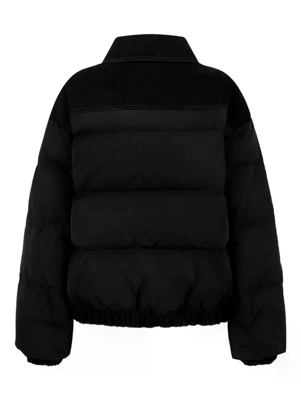 STUDIO TOMBOY Denim-trim Puffer Jacket - Black