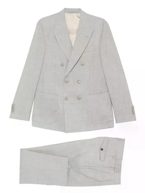Eleventy Double-breasted Suit - Grey