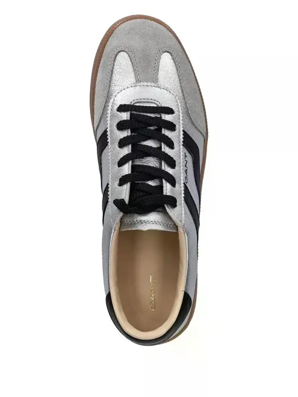 Gant Cuzima Metallic Leather Sneakers - Silver