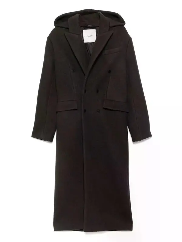 Nanushka Double-breasted Hooded Coat