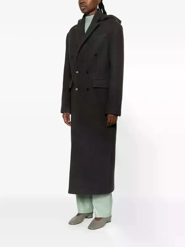 Nanushka Double-breasted Hooded Coat