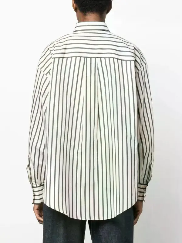 Brunello Cucinelli Monili-bead Striped Blouse