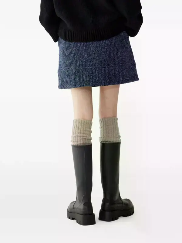 STUDIO TOMBOY Knitted Mini Skirt - Blue