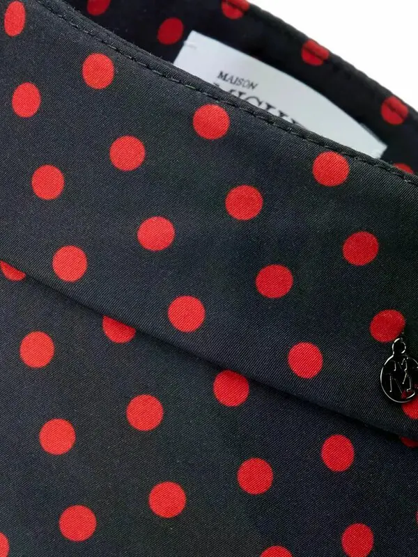 MAISON MICHEL Polka-dot Visor Hat