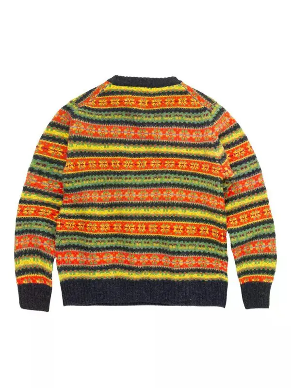 NICHOLAS DALEY Crew-neck Fair Isle Sweater