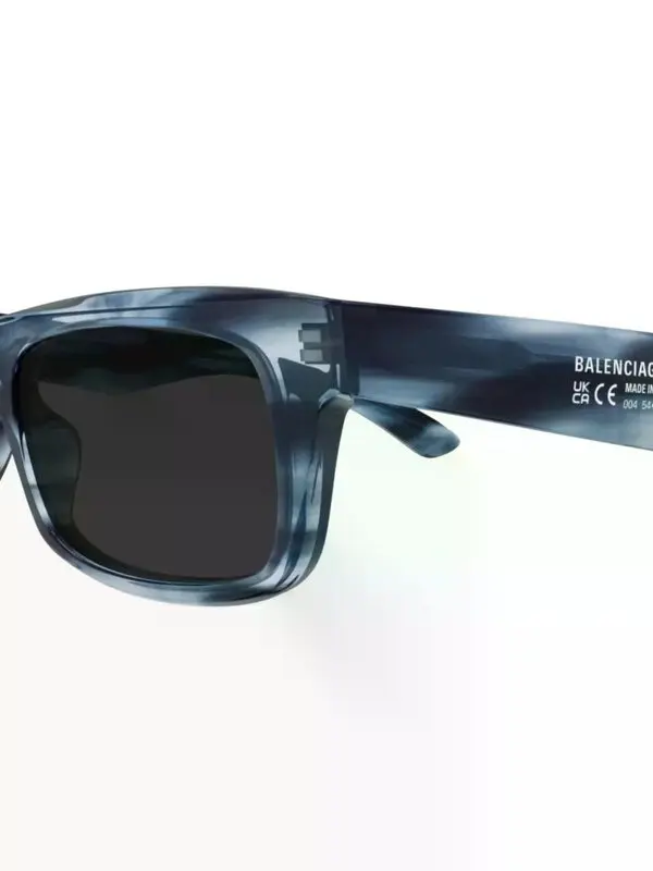 Balenciaga Rectangle-frame Sunglasses - Blue