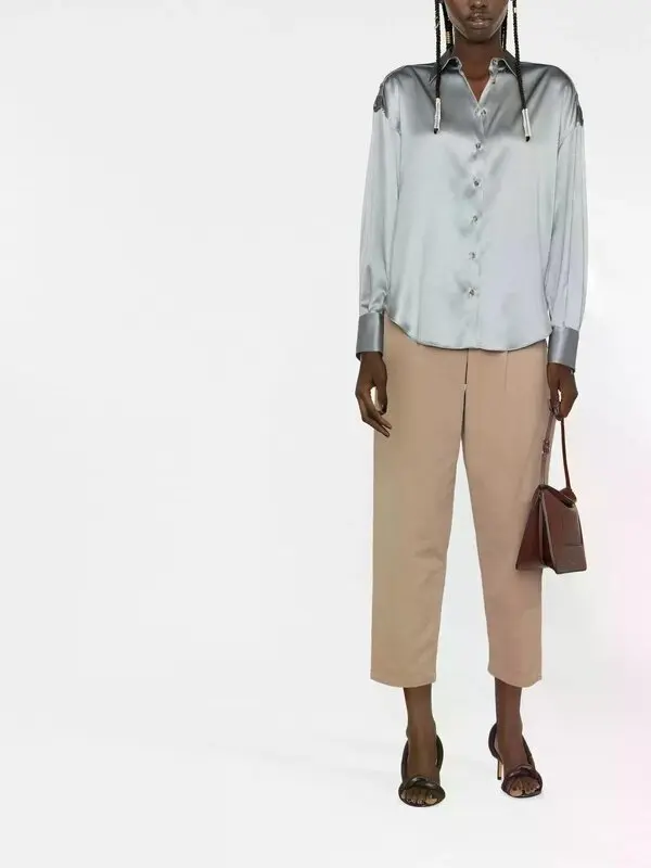 Brunello Cucinelli Embellished Epaulettes Button-up Shirt