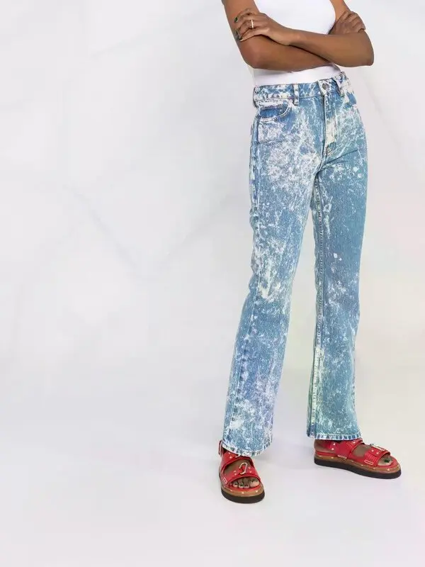 GANNI Bleach-effect Jeans