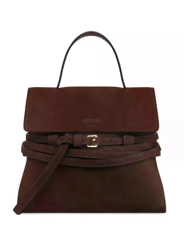 Moschino Tie Me Small Tote Bag - Brown