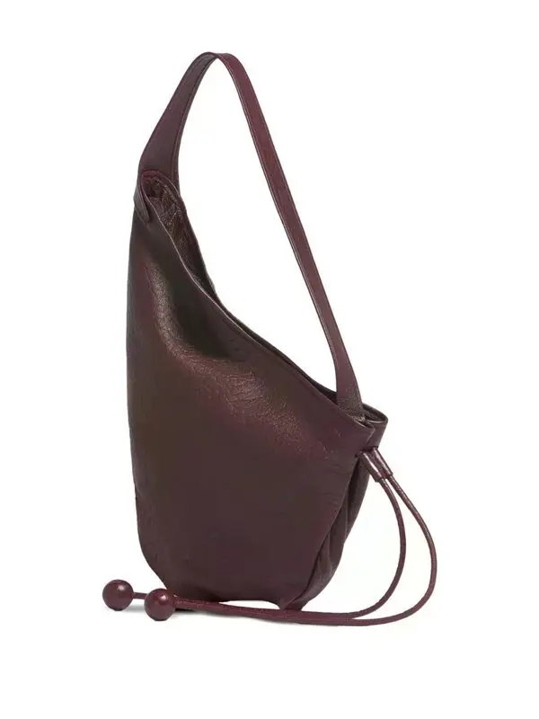 Marni Leather Shoulder Bag With Drawstring And Baubles