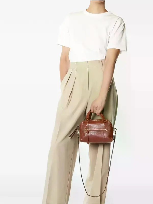 Jérôme Dreyfuss Mini Lucky Zip Bowling Bag - Brown