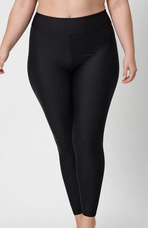 CALYPSA Long Swim Leggings - Black