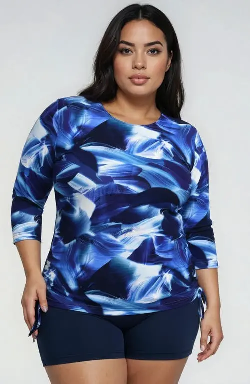 CALYPSA Margaux Swim Top - Navy Wave