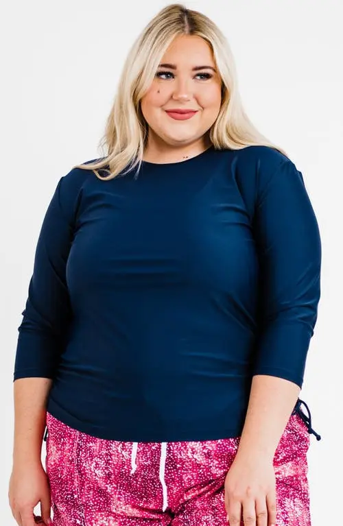 CALYPSA Margaux Swim Top - Navy Wave/navy