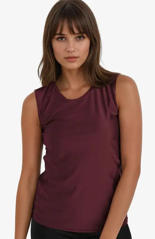 CALYPSA Loose Fit Maya Swim Top - Wine