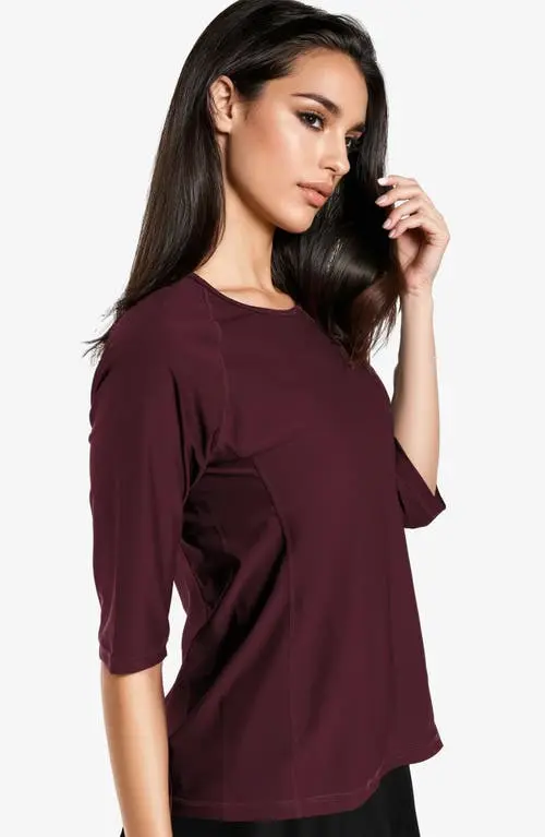 CALYPSA Loose Fit Margaux Swim Top - Wine