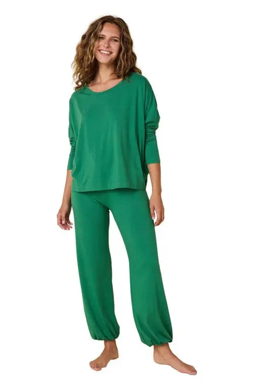 THE CAT'S PAJAMAS Pima Knit Simple Set - Classic Pine