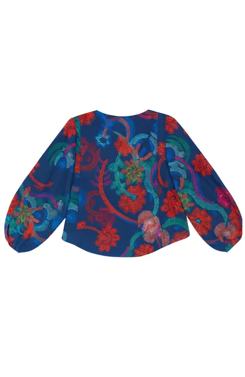 FLORENCIA DAVALOS Coco Jacket - Blue Embroidery Vine