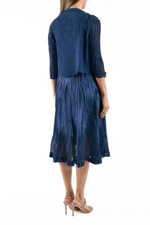 Komarov Charmeuse & Chiffon Cocktail Dress With Bolero Jacket