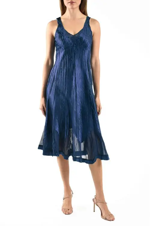 Komarov Charmeuse & Chiffon Cocktail Dress With Bolero Jacket